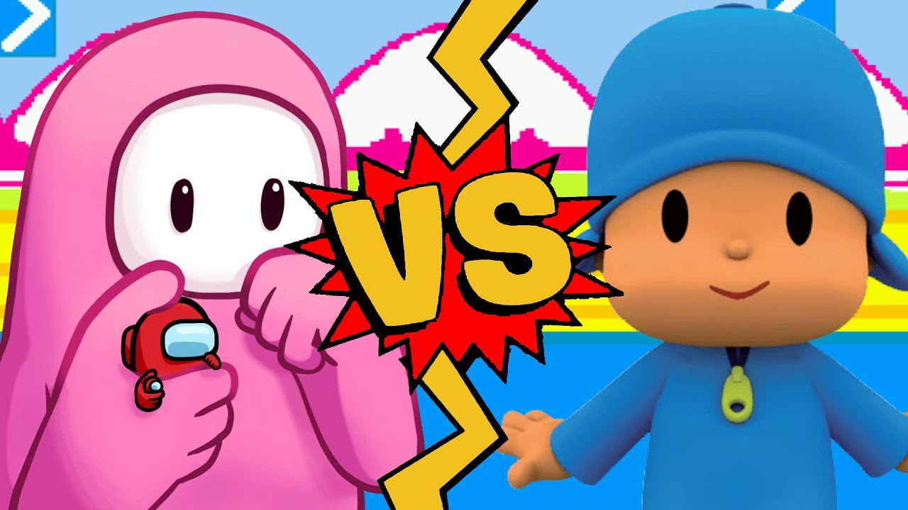M.U.G.E.N. Battles | Fall Guy/Crewmate vs Pocoyo - YouTube