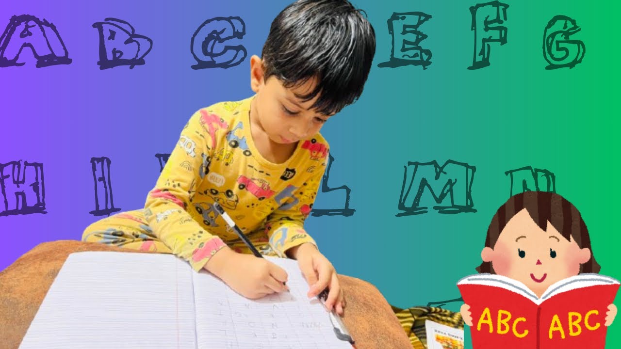Alphabet Writing Practice In four Line Book || How To Write ABCD In 4 ...