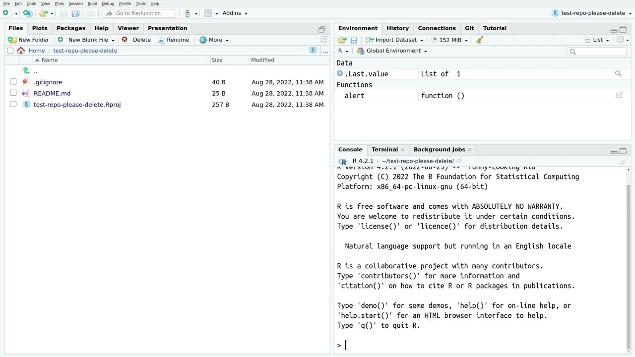 Create the github repository first, using RStudio as a git interface ...