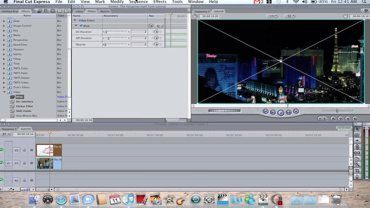 Final Cut Express Effect #1: Flicker/Blink - YouTube