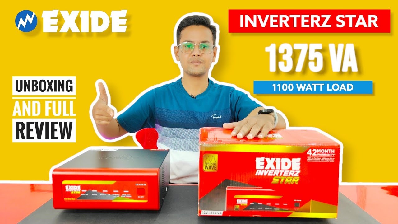 EXIDE INVERTERZ START 1375 VA New Launch Inverter 2023 | Exide 1100 ...