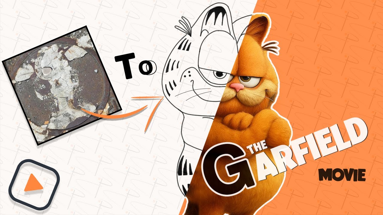 Digital Art Tutorial: Garfield ARFIELD From Rusty Manhole !!! - YouTube