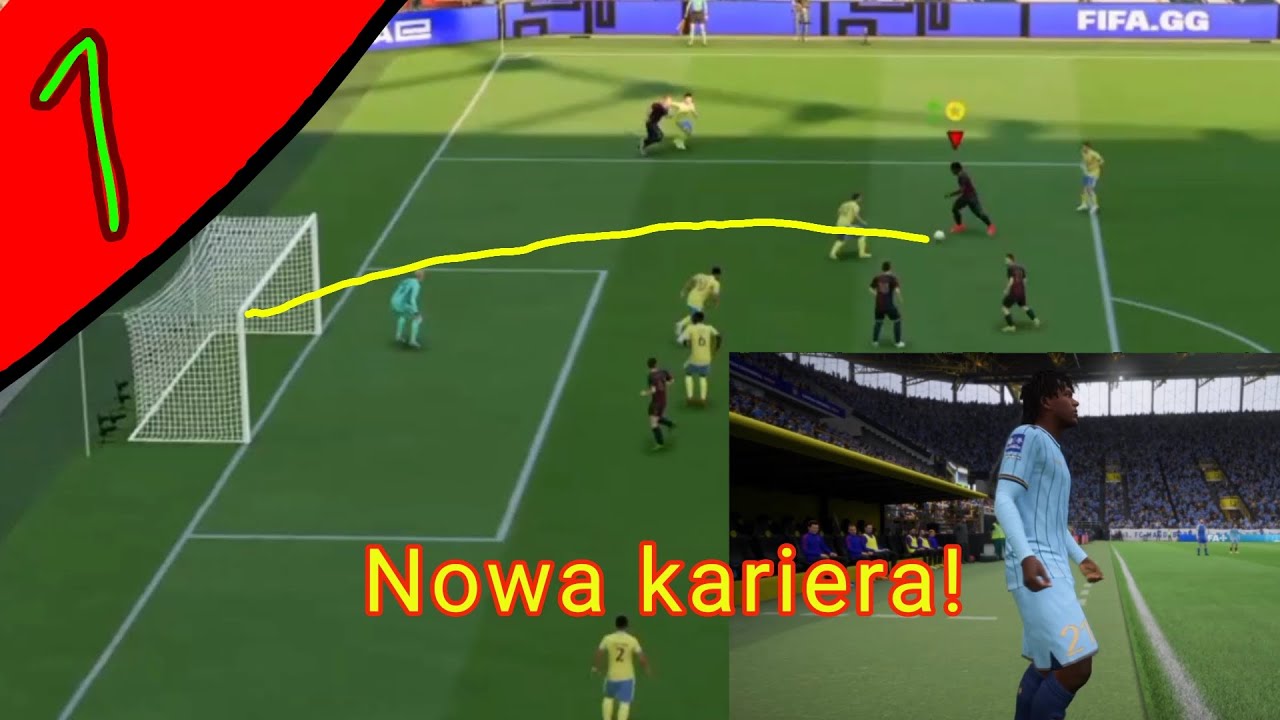 nowa kariera w fifa 23 strzeliłem pierwszego gola - YouTube