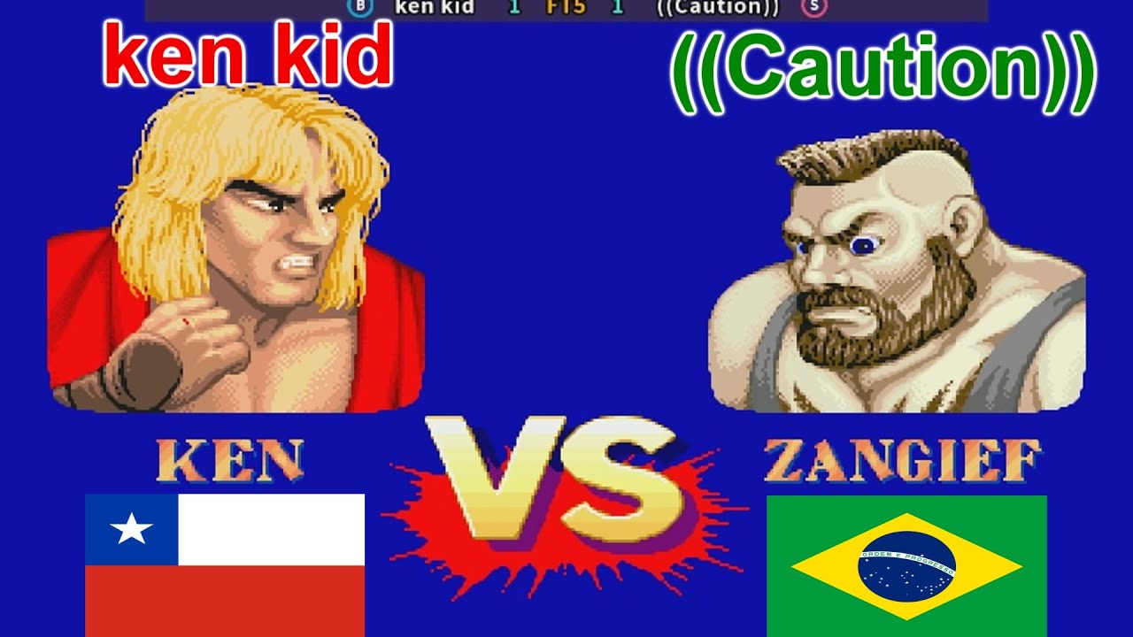 Street Fighter II': Champion Edition - ken kid vs ((Caution)) FT5 - YouTube