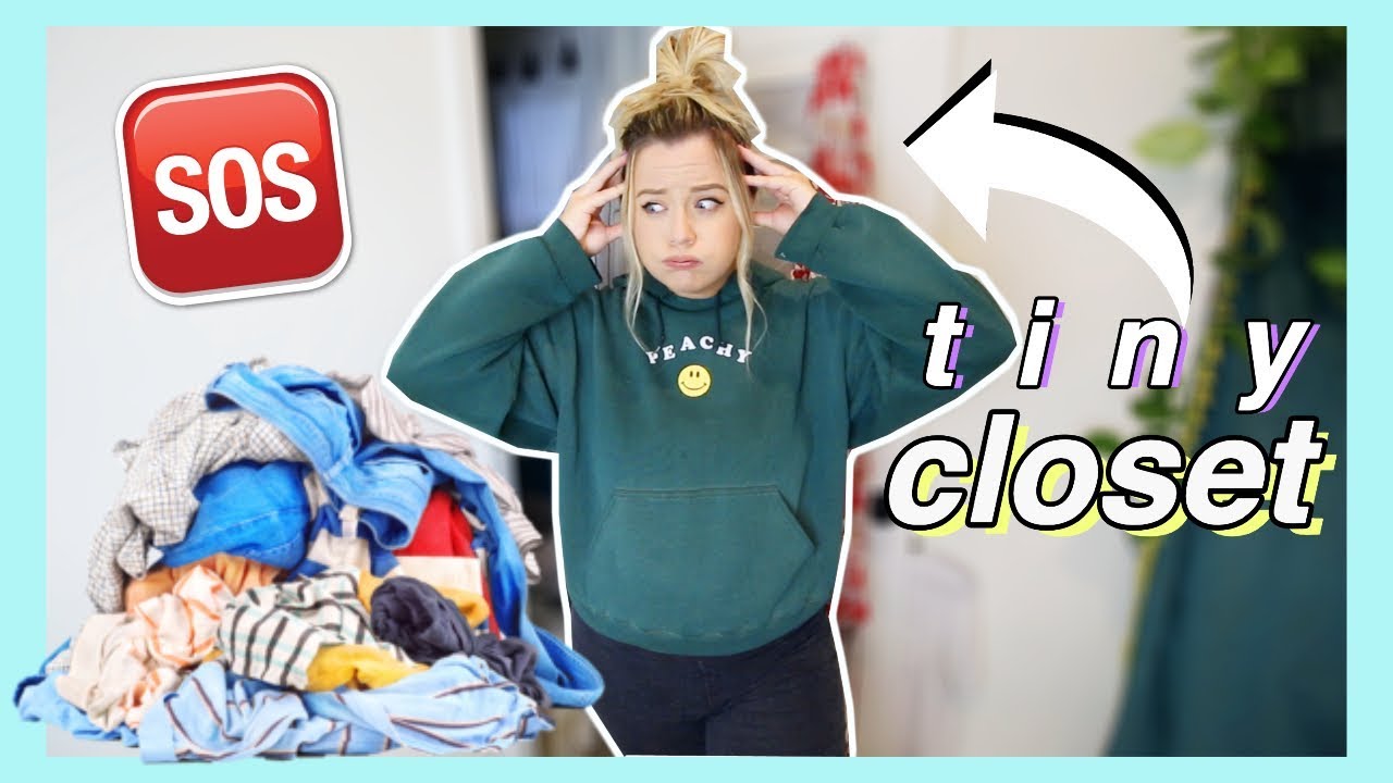 DECLUTTERING MY NEW "CLOSET" *disaster* - YouTube