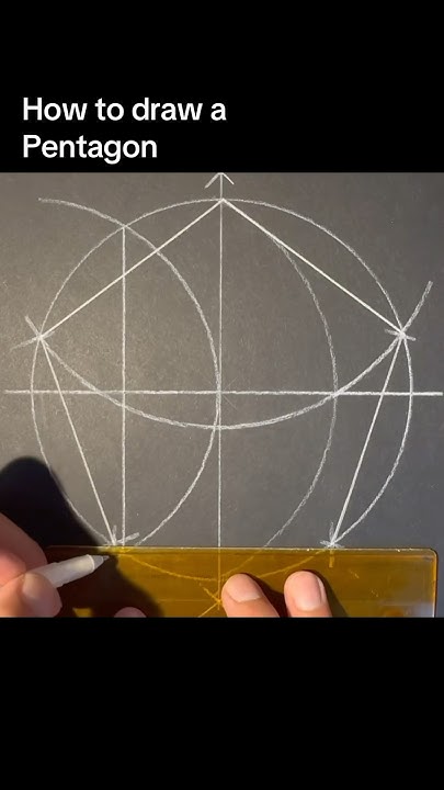 How to draw a Pentagon the quick and easy method. - YouTube