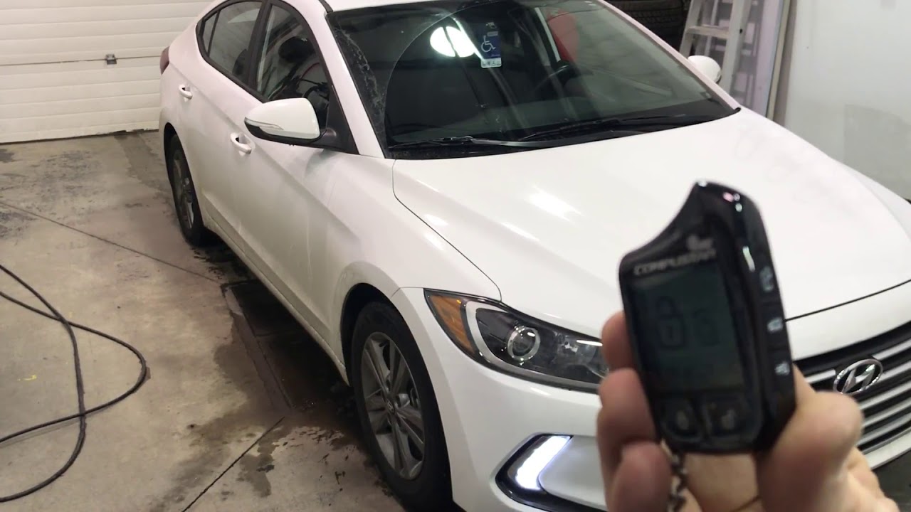 Compustar 901 2way LCD in a 2018 Hyundai Elantra - YouTube