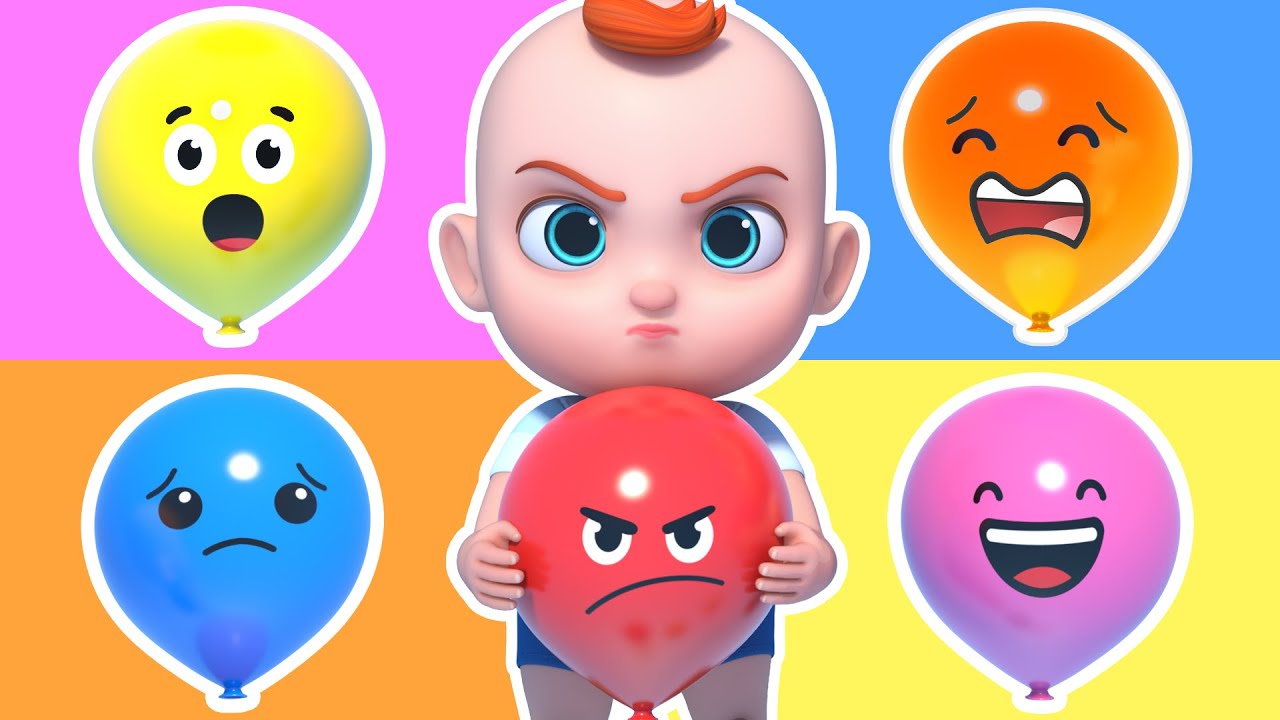If You're Happy Song | Baby Leo Dance with Emotion Balloons | Leo ...