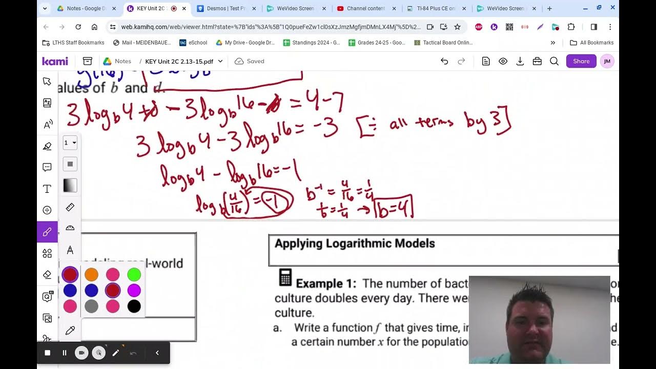 AP PreCalculus - 2.14 Log Function Context & Data Modeling - YouTube
