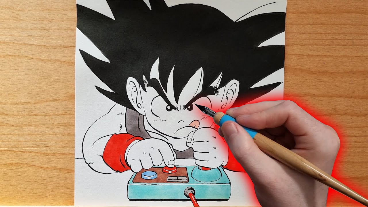 GOKU - Dip Pen Drawing - YouTube