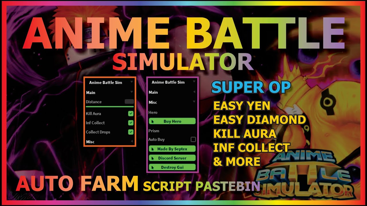 ANIME BATTLE SIMULATOR Script Pastebin 2022 AUTO FARM | KILL AURA ...