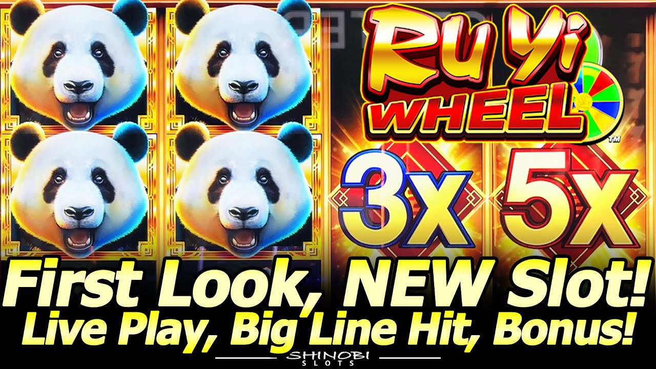 FIRST LOOK! Ru Yi Wheel Panda Slot Machine by Konami! Big Win Line Hit ...