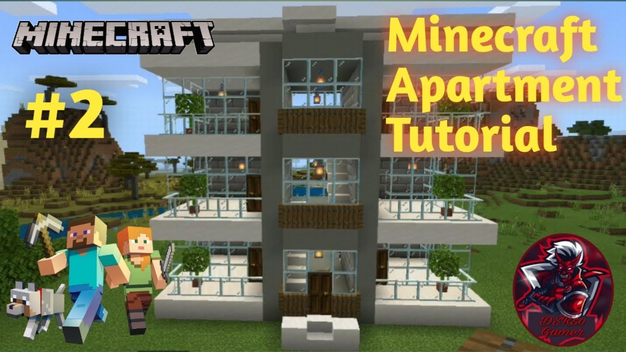 Minecraft Apartment Tutorial build || DSR50 Gamer #2 - YouTube
