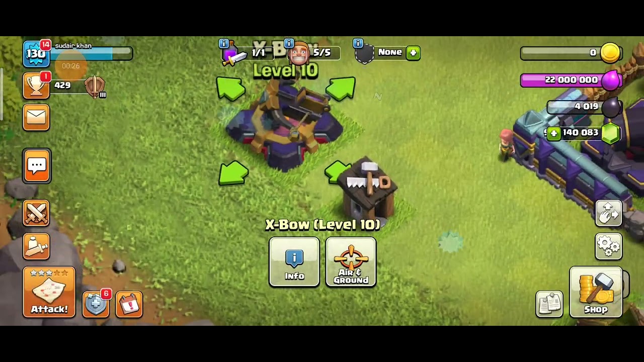clash of clans X- Bow upgrade to level 10 full max - YouTube