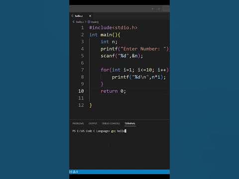 Table Print 💻 Any Number In C ... | C Language | #short #clanguage #trendingshorts #coding ...