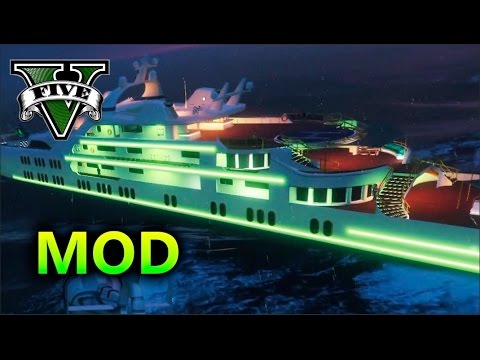 GTA 5 MOD SUPER YACHT / YATES EN LA CAMPAÑA - YouTube
