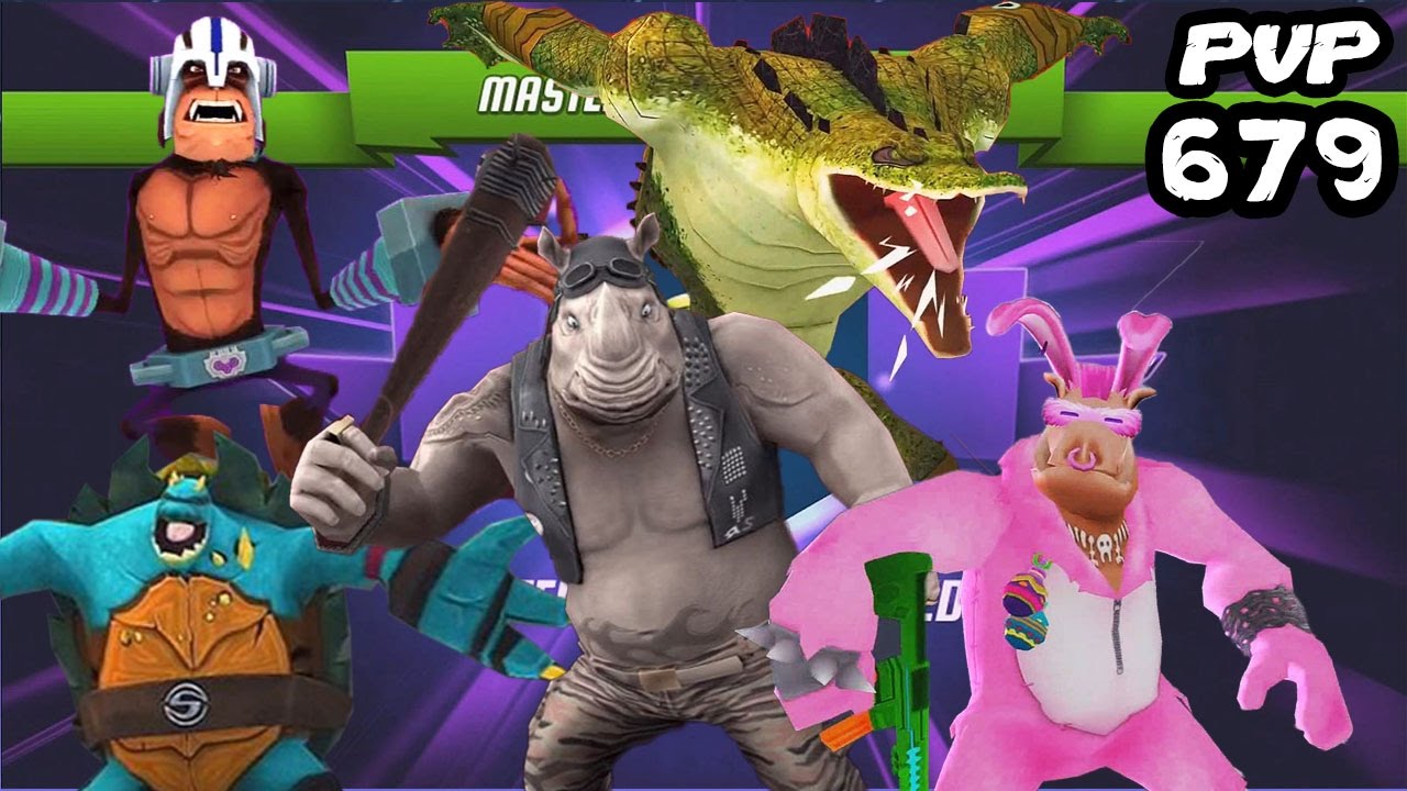 TMNT Legends PVP 679 (Bebop Bunny, Rocksteady Movie, Slash, Leatherhead ...