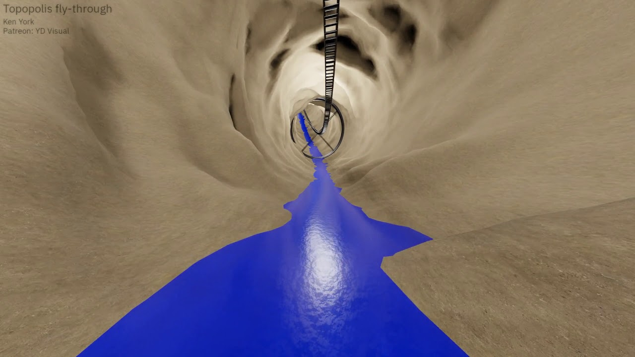 Topopolis fly-through over river - YouTube