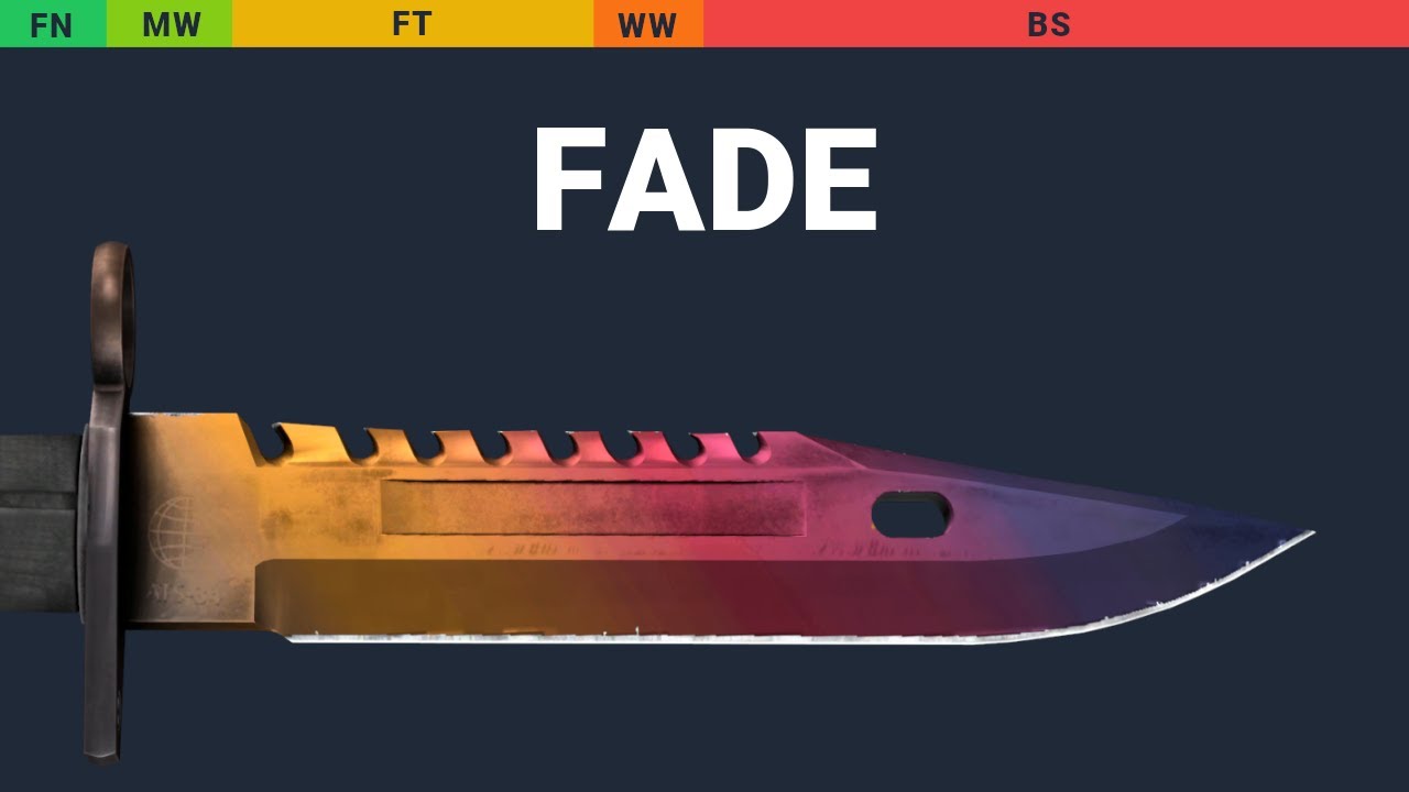 M9 Bayonet Fade - Skin Float And Wear Preview - YouTube