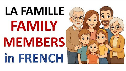FAMILY MEMBERS Vocabulary in FRENCH Relatives Les Membres de la famille ...