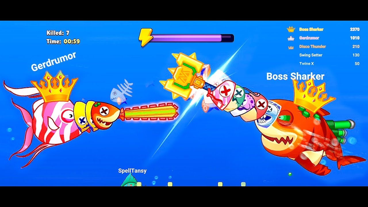 Blue Monster Fish - Hide n Eat - King Fish.IO - FAIRY & BOSS Shark-Fish ...