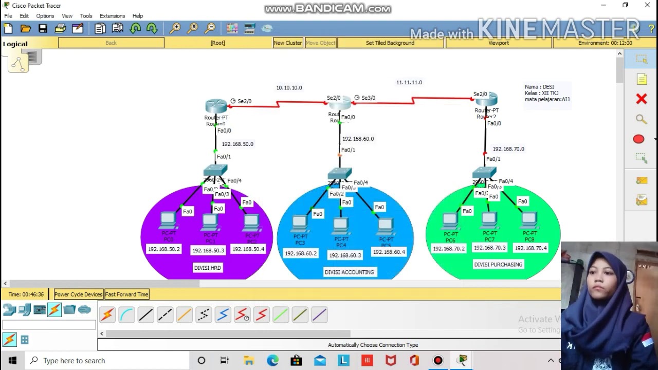 Konfigurasi route rip - YouTube