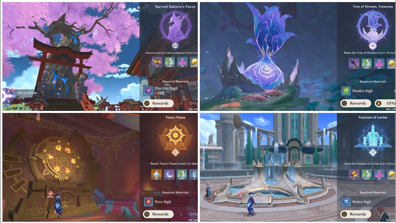 All Regions Sigils offering location Genshin impact - YouTube