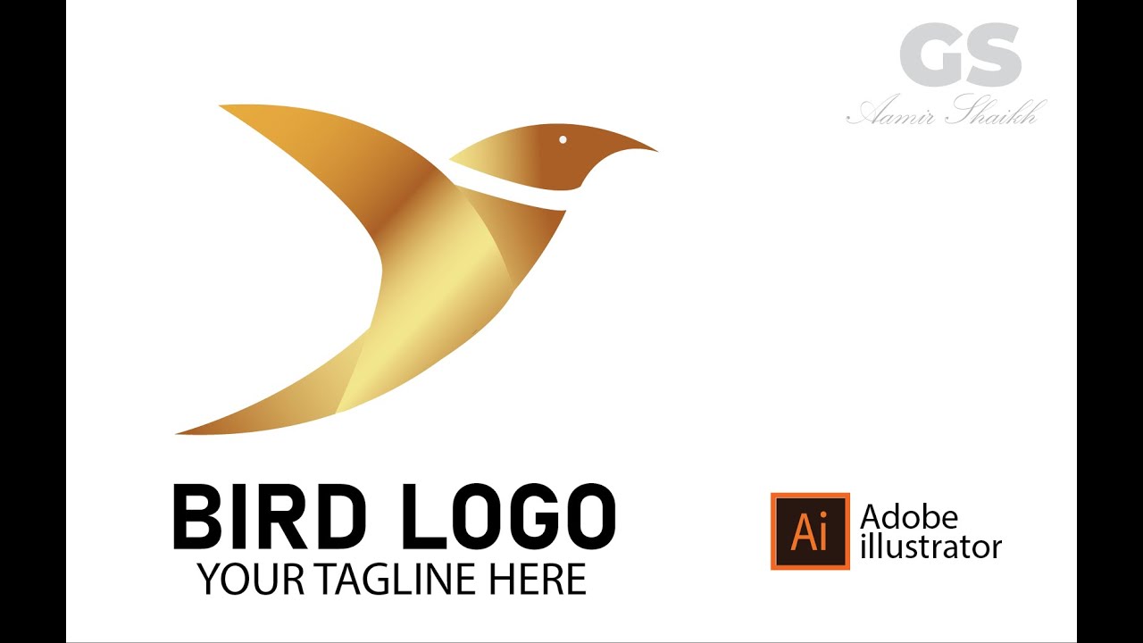 How To Make a Fly Bird Logo in Adobe illustrator- |Bird Logo Design ...