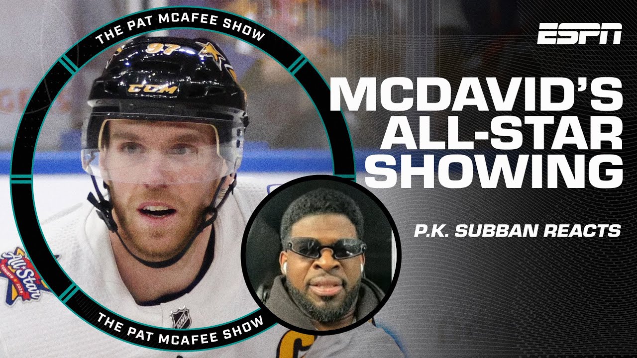 P.K. Subban reacts to Connor McDavid's NHL All-Star Weekend DOMINATION ...