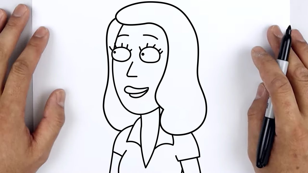 HOW TO DRAW BETH SMITH | Rick and Morty - Easy Step By Step Tutorial ...