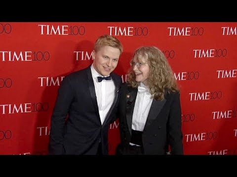 Mia Farrow and Ronan Farrow on the red carpet for the 2018 Time 100 Gala in New York City