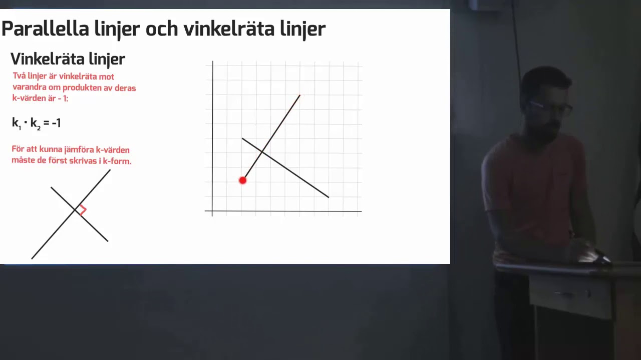 Matematik 2:Parallella och vinkelräta linjer - YouTube
