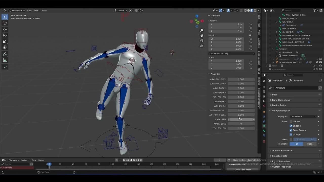 Unreal engine mannequin advance body rig in Blender. - YouTube