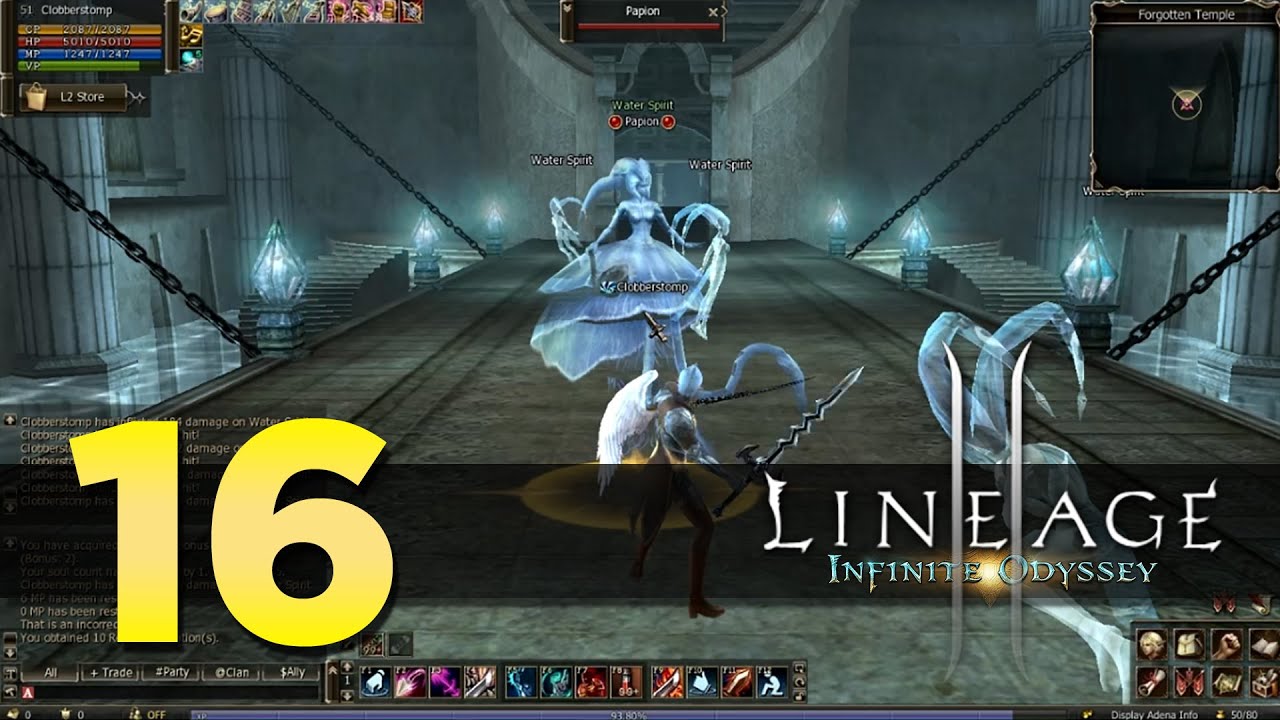 Lineage 2: Infinite Odyssey - Episode 16 - Forgotten Temple Water ...