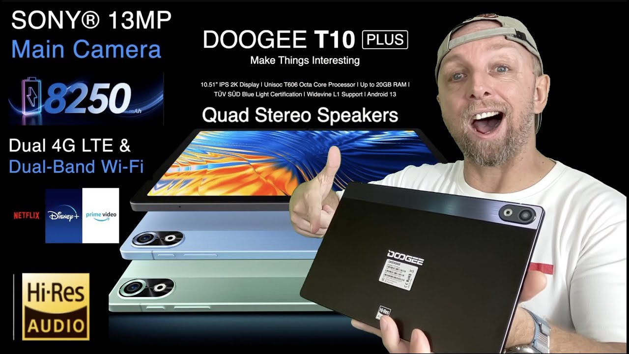 Tablette Doogee T10 Plus, Écran 2K TWATV SWATD de 10,51", Corps ...