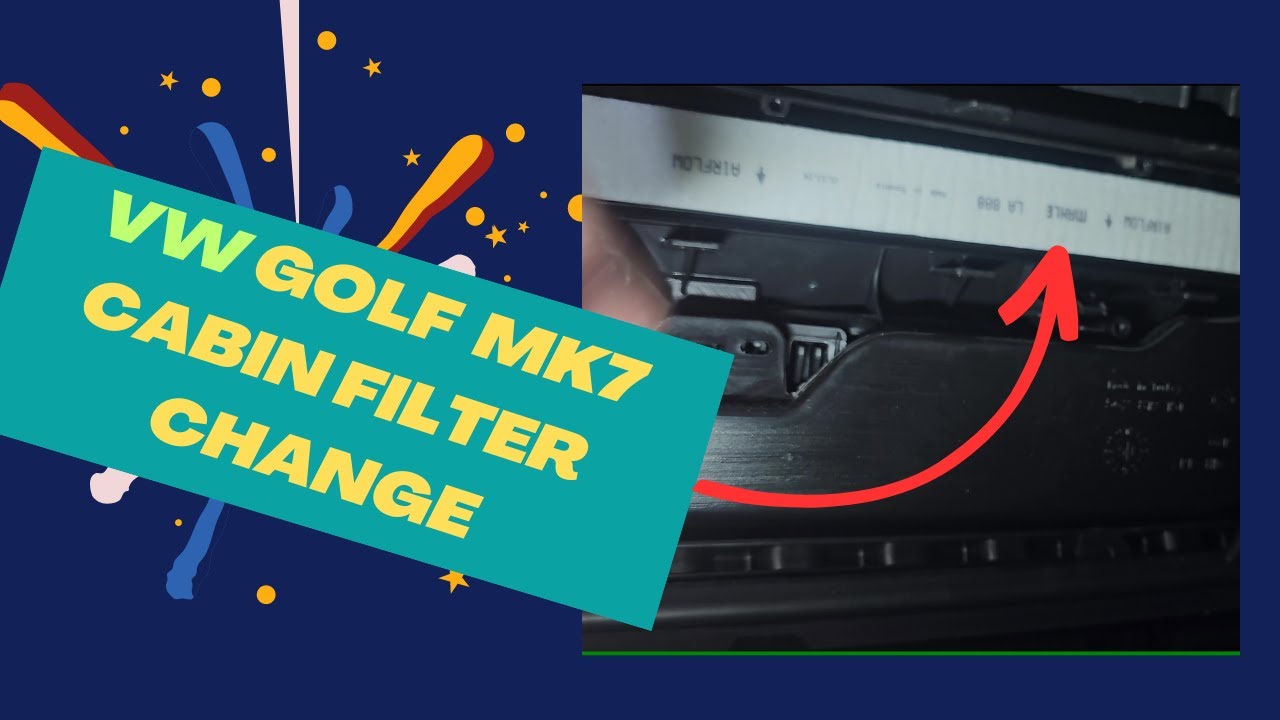 VW Golf Mk7 Replacing the pollen (cabin) Filter Easy. No tools required ...