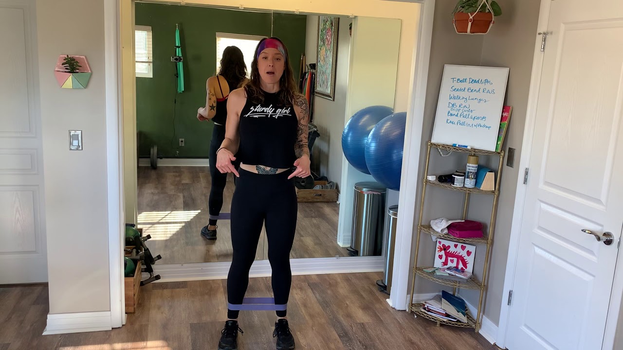 Diagonal step outs/abductions/monster walks - YouTube