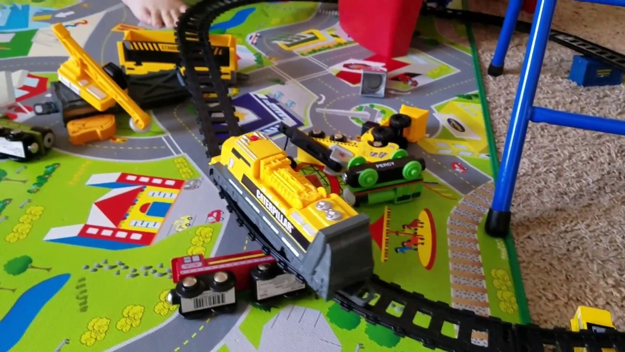 Train Set in Living Room - YouTube