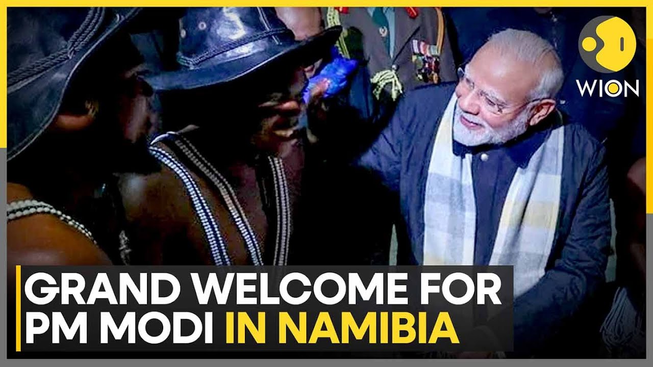 PM Modi Receives Ceremonial Welcome in Namibia, Beats Tribal Drums ...