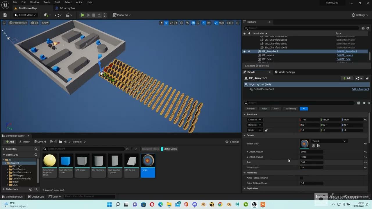 Unreal Engine Array tool - YouTube