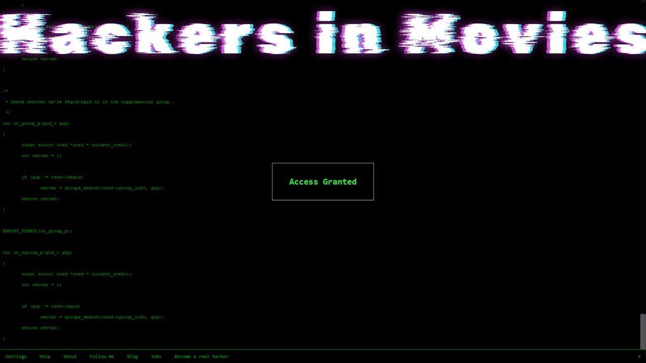 Hacking in Hacker Movies - YouTube
