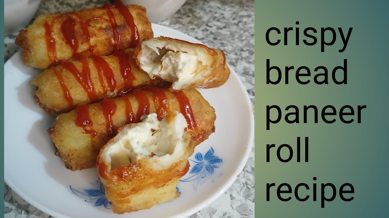 crispy bread paneer roll recipe - YouTube