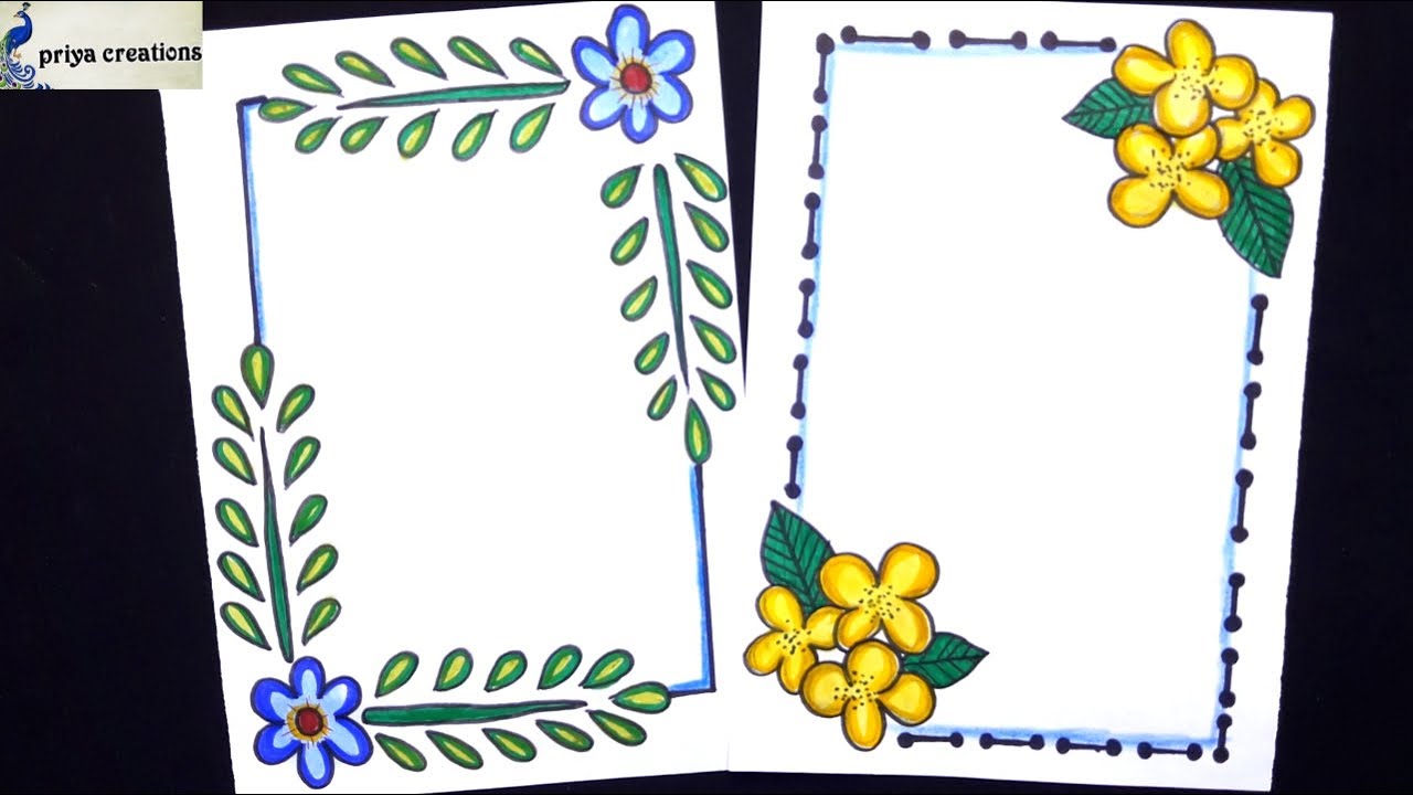 Simple border designs to draw for project work/simple border designs ...