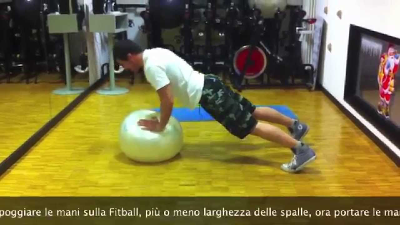 Push up on Fitball - YouTube