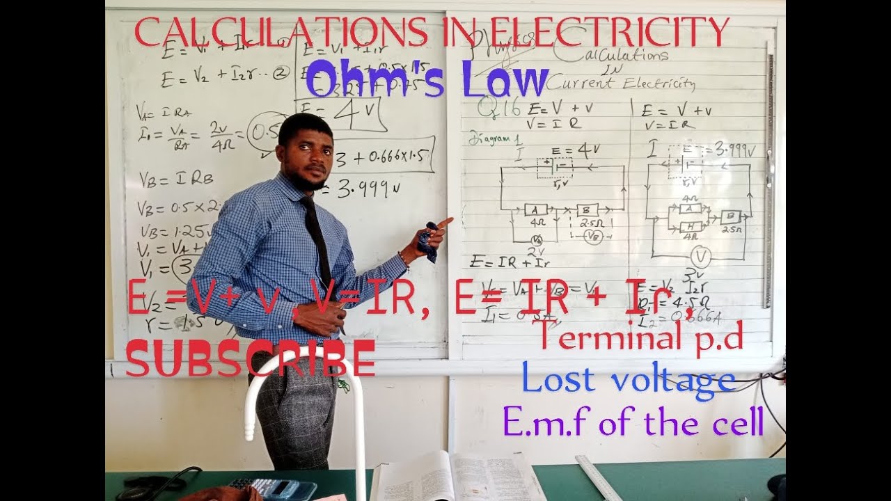 Calculations in Current Electricity E.m.f of a cell, Terminal p.d, Lost ...
