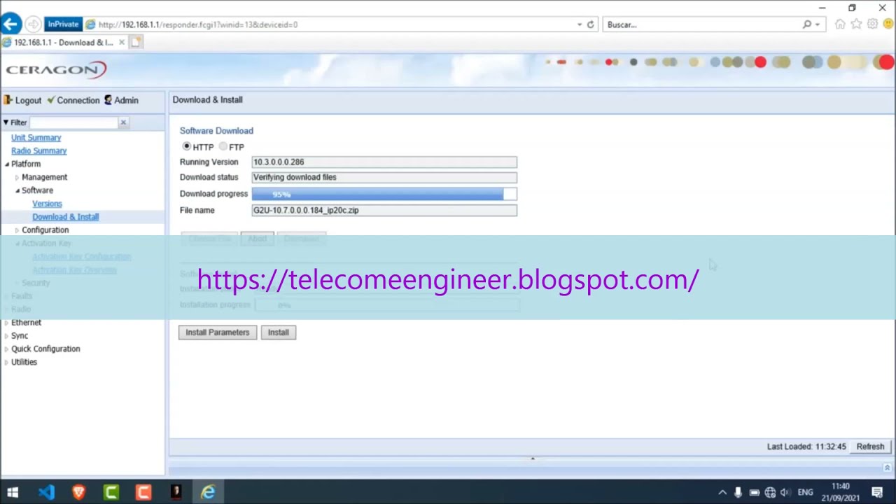 CERAGON IP20C XPIC SOFTWARE UPDATE - YouTube