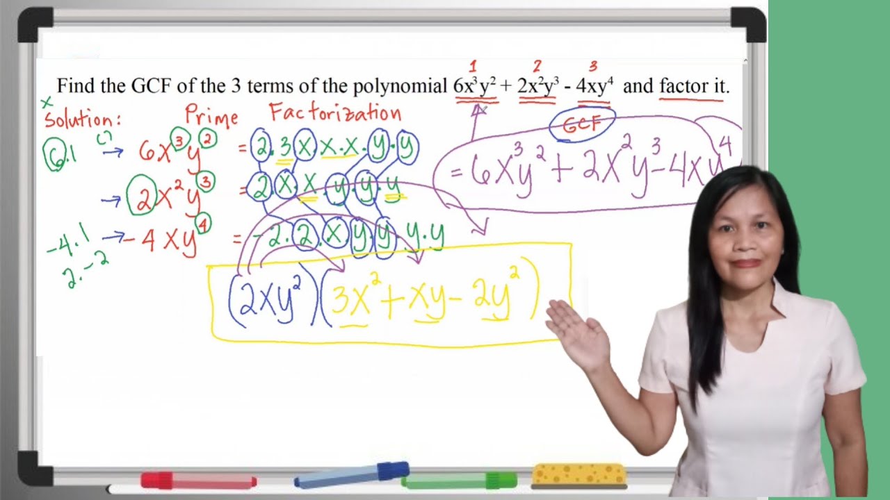 HOW TO FACTOR POLYNOMIALS Using PRIME FACTORIZATION| TAGALOG //Teacher Mathrix - YouTube