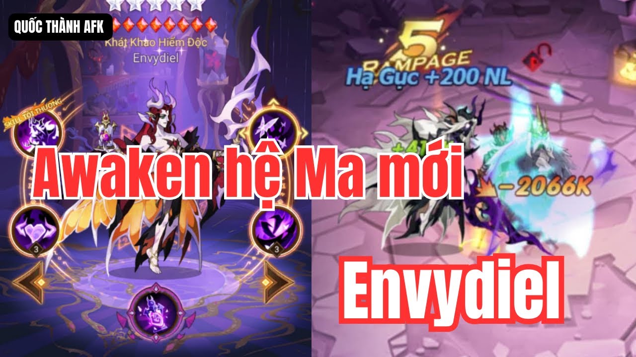 Thánh Địa Afk | Tiêu điểm tướng Awaken hệ Ma mới Envydiel - YouTube