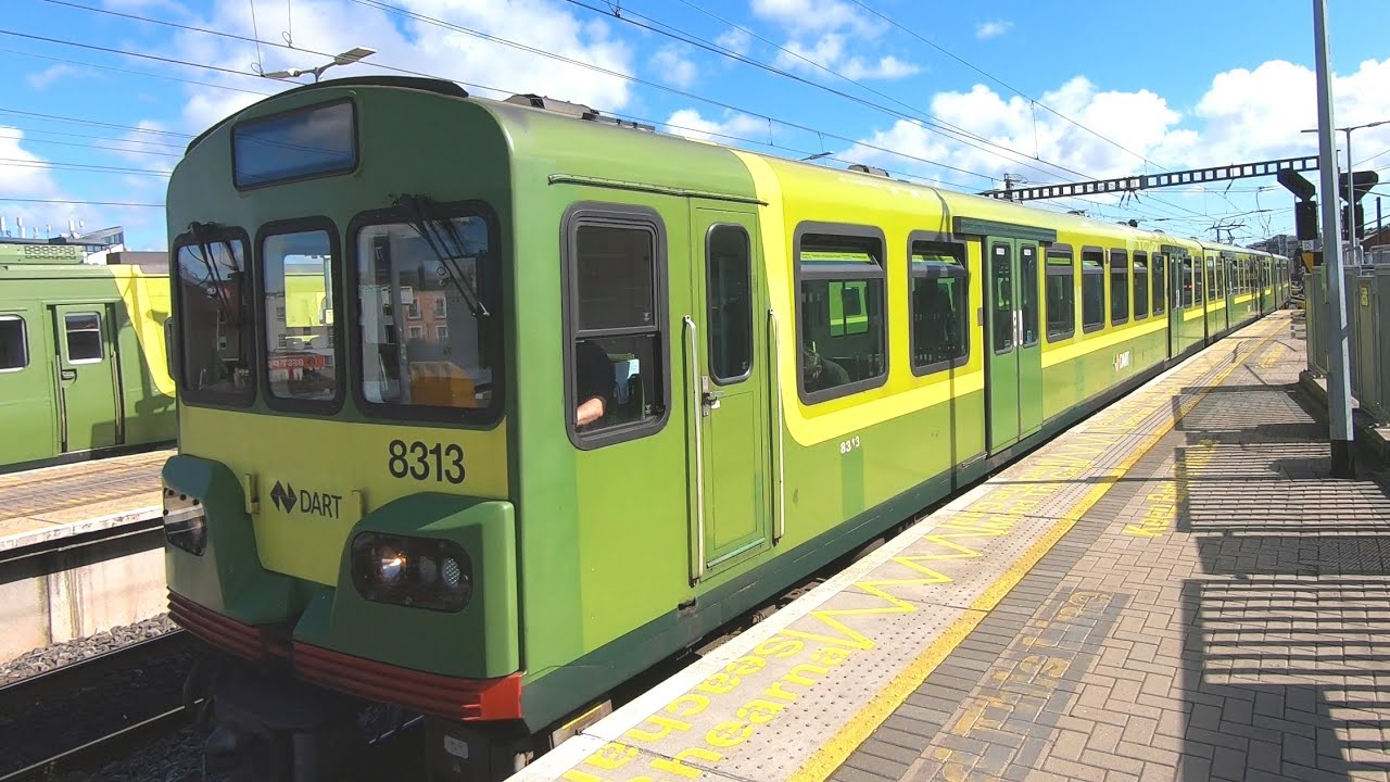 Irish Rail 8300 Class Dart Train 8313 Arriving at Connolly Station in ...