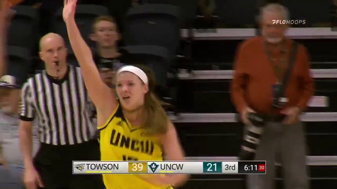 Caa Womens Basketball Highlights Towson 62 Uncw 41 Youtube